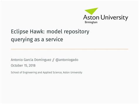 Commitmde18 Eclipse Hawk Model Repository Querying As A Service Pdf