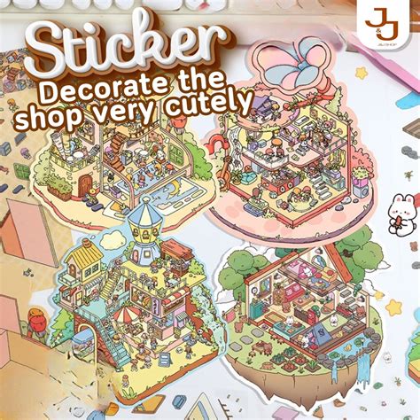 Cute Journal Stickers 3d Three Dimensional Cartoon Stickers Storage