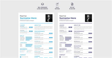 Office Employment CV Template Vector TemplateMonster