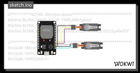 Blynk Control Servo Qolbu Wokwi Esp32 Stm32 Arduino Simulator