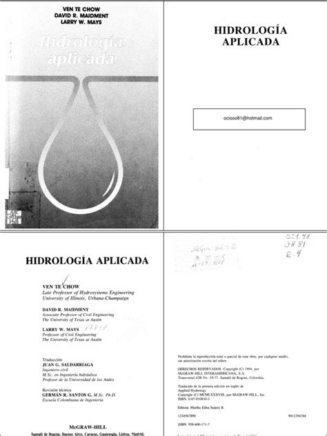 Ven Te Chow Hidrologia Aplicada Pdf