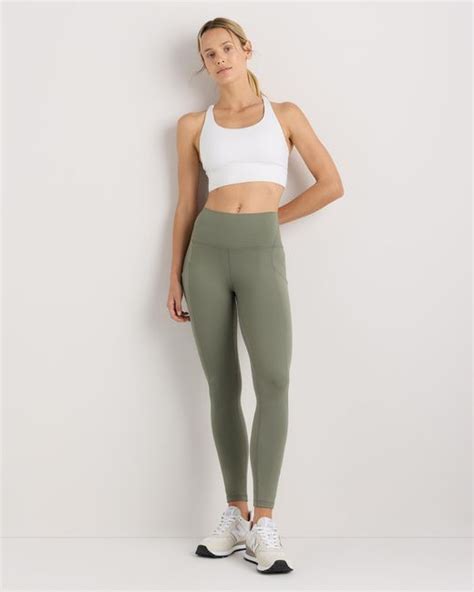 Quince Ultra Form High Rise Pocket Legging Nylon Spandex In Green Lyst