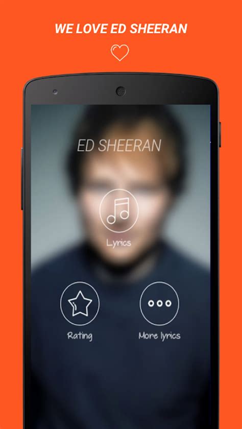 ed sheeran lyrics apk for android download