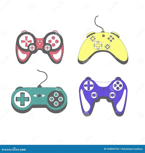 Gamepad In Retro Style Game Controller Vector Illustration Isolated On
