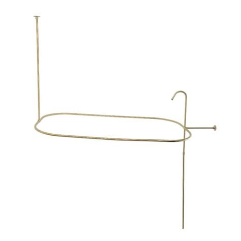 Kingston Brass Vintage 62 In Shower Riser With Rectangular Enclosure In Brushed Brass Habt1040