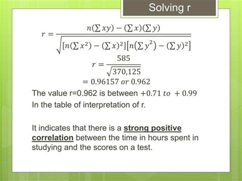 Pearson Product Moment Correlation Coefficient Pptx Physics Science