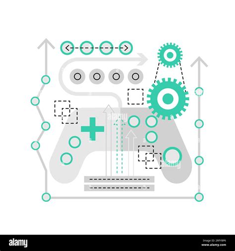 Game Pad Controller Gaming Joystick Device Playing Online Games Vector Illustration Stock