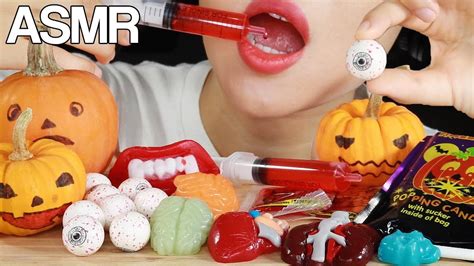 Asmr Spooky Halloween Candy 🎃🍬eating Sounds Mukbang No Talking Youtube