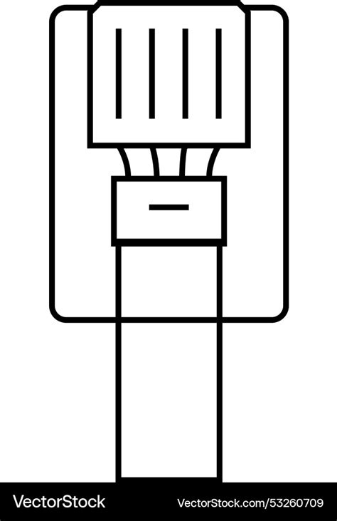 Phone Wire Cable Line Icon Royalty Free Vector Image