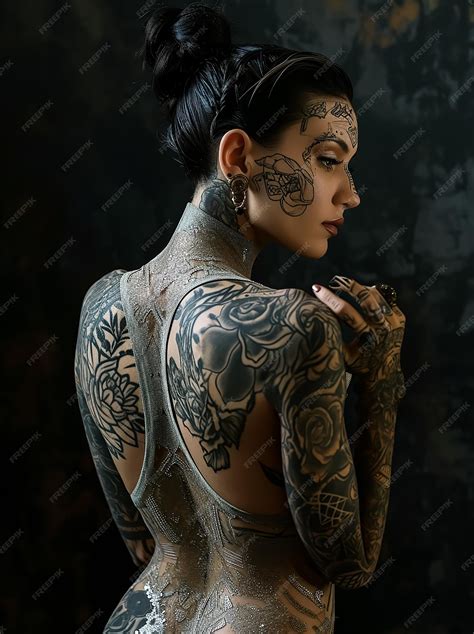 Premium Photo Hot Sexy Tattoo Girl In Fashion Style Photo Session