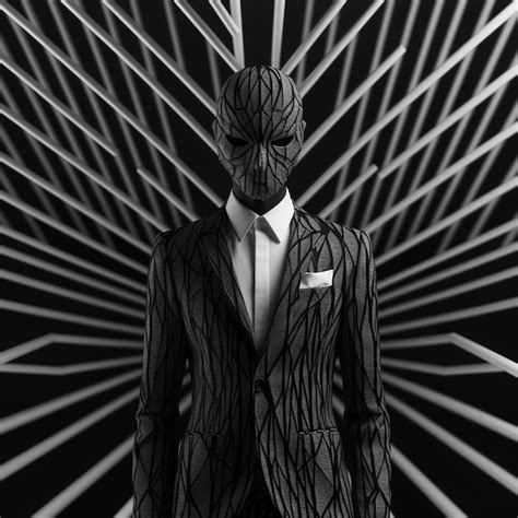 Premium Ai Image A Man In A Suit And Tie Is Standing In Front Of A Wall With A Man In A Suit