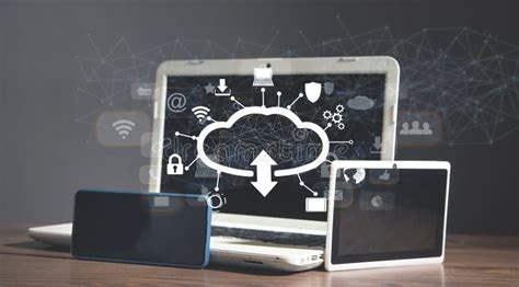 Cloud Computing Technology And Online Data Storage Stock Image Image Of Data Communication