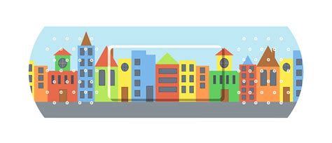 의료 석고 다채로운 도시 풍경 만화 디자인 벡터 일러스트 레이 션 흰색 절연 건강관리와 의술에 대한 스톡 벡터 아트 및 기타