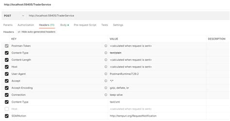 C How To Send Request To A Method Of Web Service From Postman