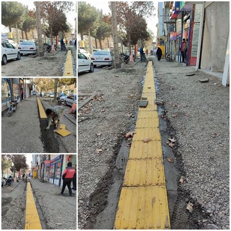 طرح بهسازی پیاده رو ضلع جنوب سی متری طالقانی