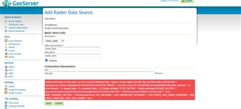 Raster Geoserver Image Mosaic Plugin Error Loading Time Series Geotiffs Geographic