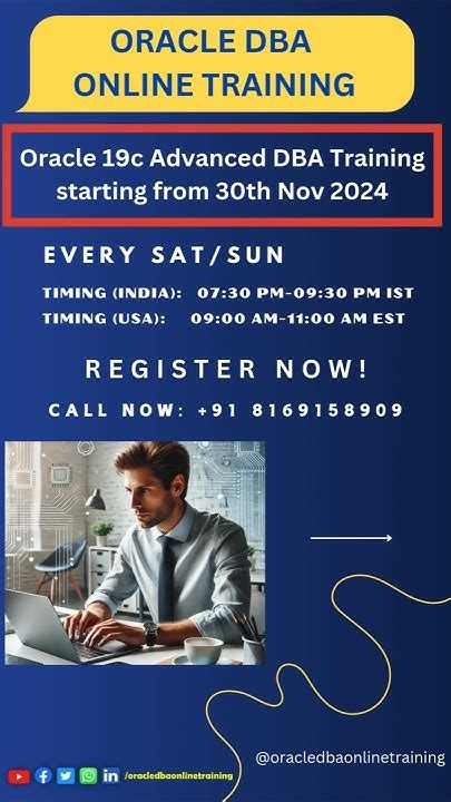 Upcoming Oracle Dba Training Starting From 30th November Education