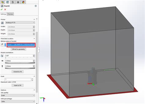 3d Printing In Solidworks Ime Wiki