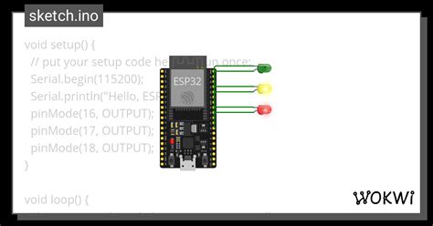 Trafficlight Wokwi ESP32 STM32 Arduino Simulator