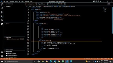 Bhoomika Chaudhary On Linkedin Portfolio Using Html And Css
