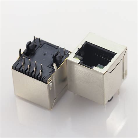 Vertical Plug In Full Package With Light Bullet Free Network Interface Base Rj45 Network