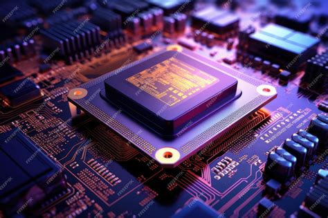 Premium Ai Image Microprocessor On Motherboard Computer Circuit