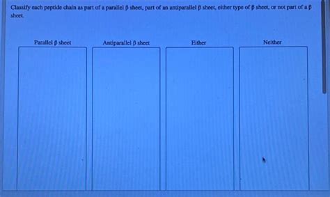 classify each peptide chain as part of a parallel p