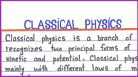 Classical Physics Ii At Elsie Tucker Blog