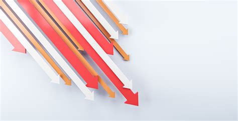 모의 장소와 흰색 배경에 하향 차트 화살표 다운 드롭 금융 및 위기 개념 3d 렌더링 추상적인에 대한 스톡 사진 및 기타 이미지 Istock