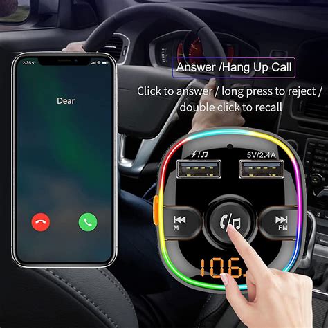 Bluetooth Fm Sender Farger Led Bluetooth Bil Radioadapter Mp Player Kit Med