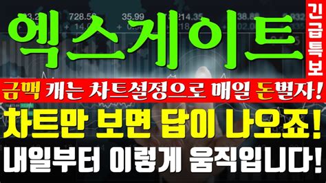 엑스게이트 주가전망 엑스게이트차트분석 목표가 세력들 평단가공개 강작가의 대시세 잡는 금맥 차트설정 공개 엑스게이트 Youtube