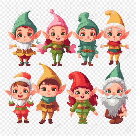 산타의 엘프 벡터상표만화클립 아트 Png 일러스트 무료 다운로드 Lovepik