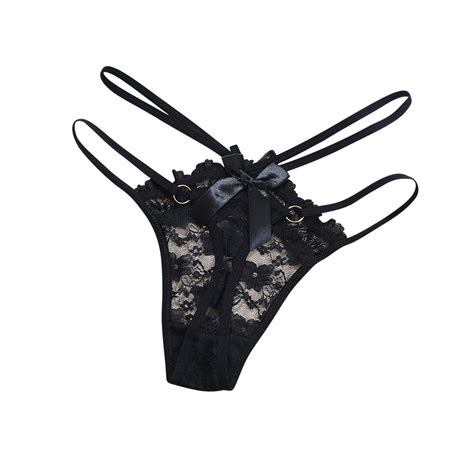Zacpncv Womens Buttocks Hot Girl Lace Panties Female Hollow Double Thin Belt Show Waist