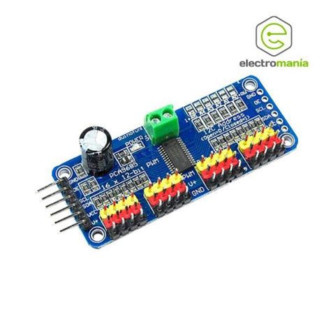 controlador de servos pca9685 modulo ayuda controlar 16 servomotores