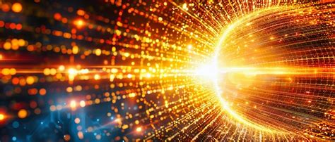 Energetic Burst Abstract Design With Bright Lights And Dynamic Movement Premium Ai Generated Image