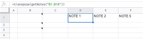 Javascript Arrayformula With Getnotes Stack Overflow