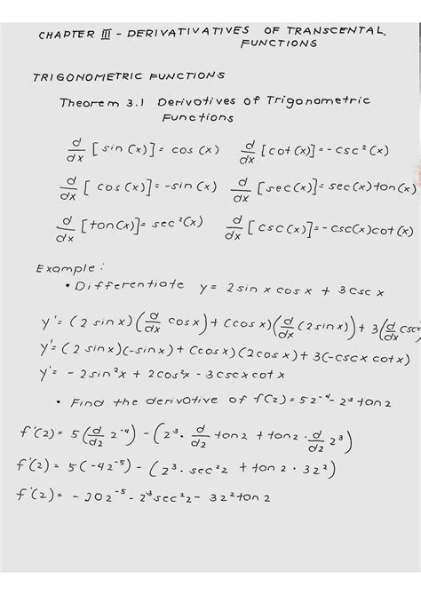 Solution Differential Calculus Chapter 3 Studypool