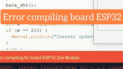 Error Compiling For Board Esp32 Dev Module How To Fix Error Compiling