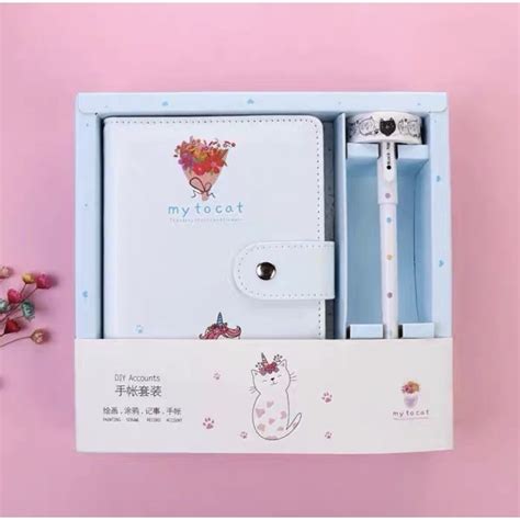 Notebook 📒 Ribbon 🎀 Pen 🖊 Set Buku Nota Dan Pen Great As A T For