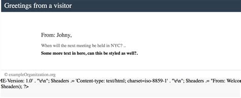 html how can i properly style php mailed text from web form stack