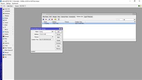 Address List Mikrotik Firewall