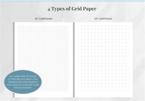 Graph Paper Pack Grid Note Taking Paper Printable Planner Template