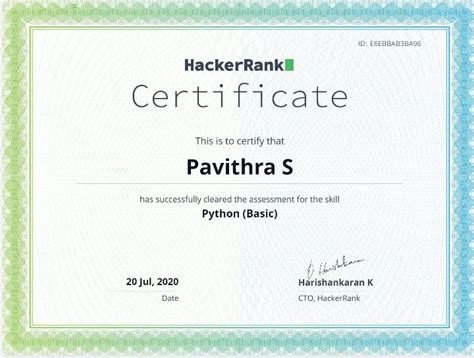 Pavithra Selvamani On Linkedin Hackerrank Python3 Loveforpython