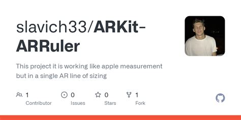 Github Slavich33arkit Arruler This Project It Is Working Like Apple Measurement But In A