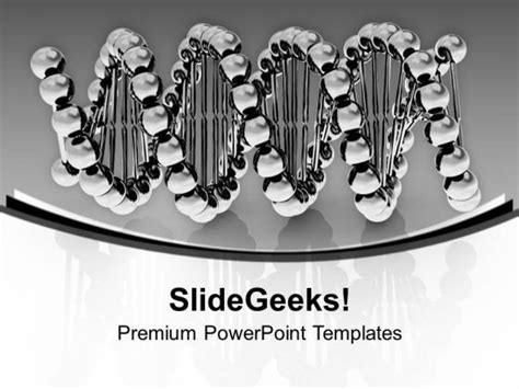 Metallic Dna Molecular Structure Powerpoint Templates Ppt Backgrounds