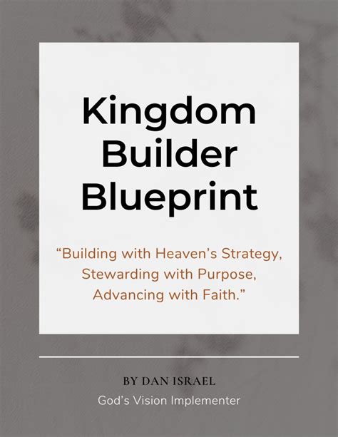 Buy The Kingdom Builder Blueprint Workbook Bundle Price By Called To Purpose On Selar