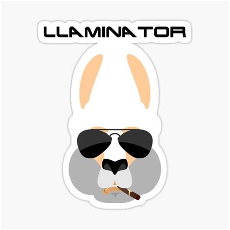 Llaminator Angry Llama Terminator Sticker For Sale By Ondrejmatus Redbubble