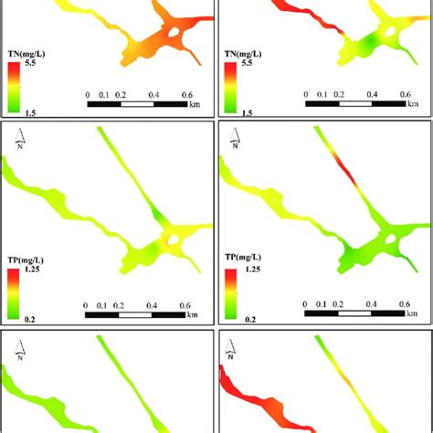 Spatial Distribution In Tn Tp Cod Mn Concentrations Of Ycit Waters