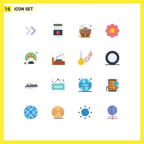 16 Thematic Vector Flat Colors And Editable Symbols Of Wearing Person Tactics Man Romantic