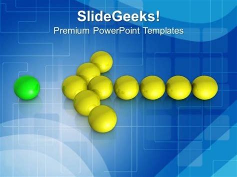 Arrow Of Ball Leadership Concept PowerPoint Templates Ppt Backgrounds For Slides